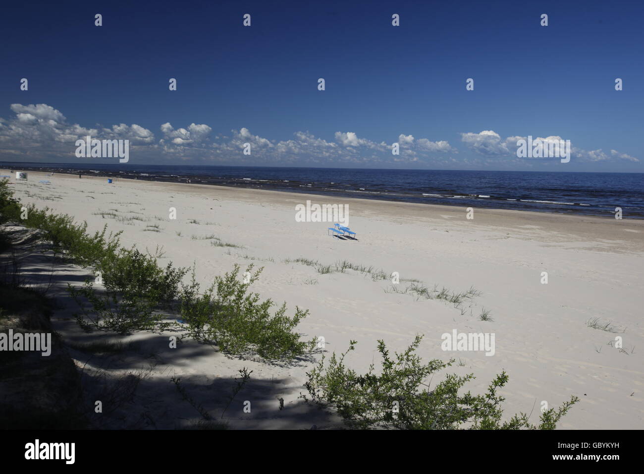 a beach in the town of jurmala east of the city of Riga in latvia in ...