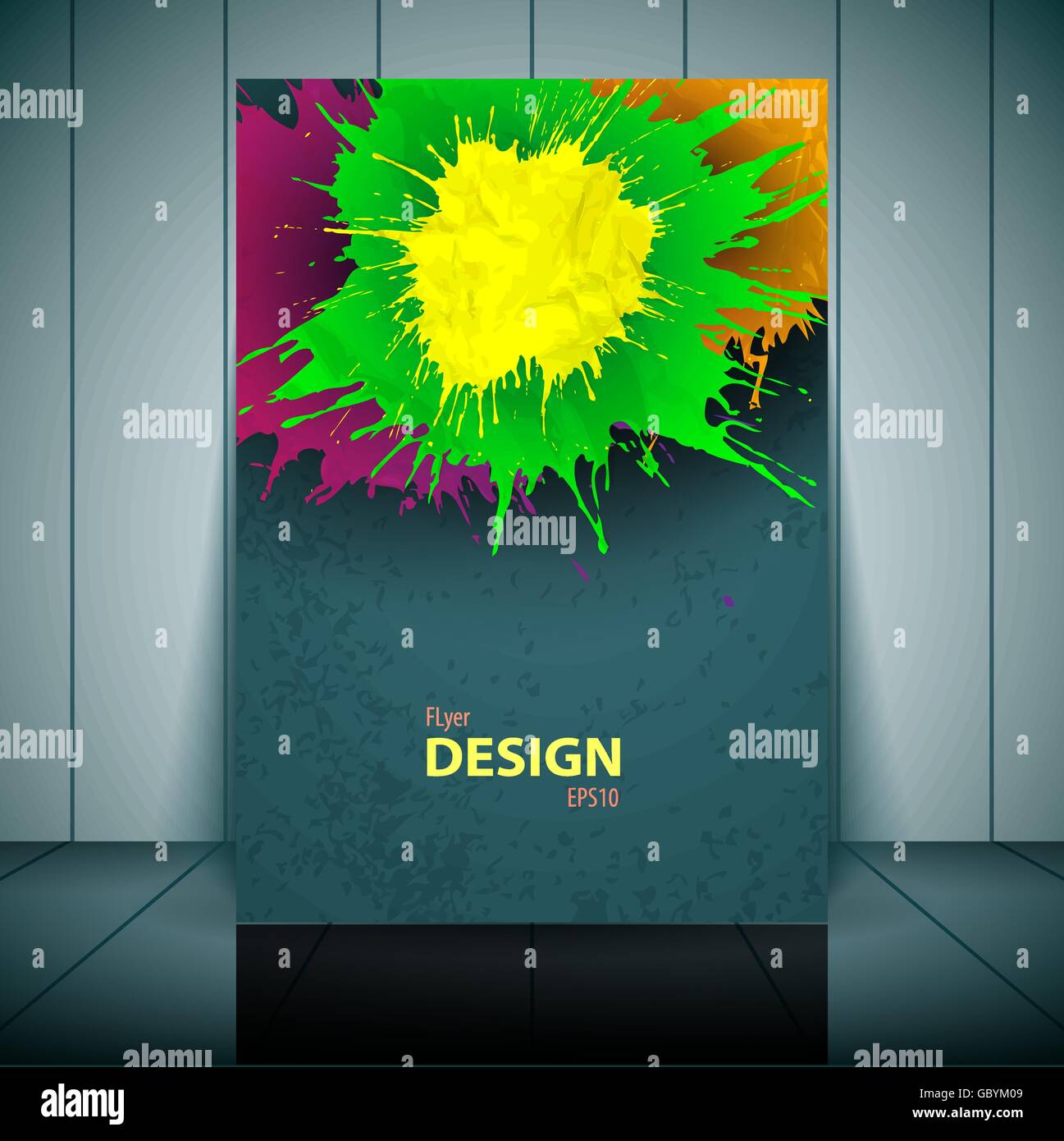 Brochure with watercolor designed texture Stock Vector Image & Art - Alamy