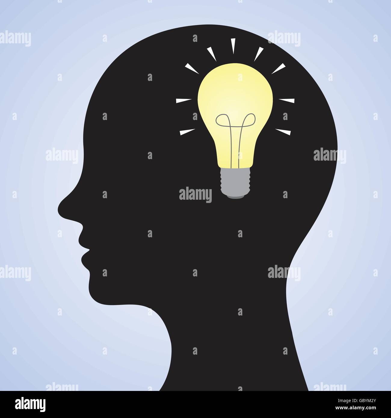 Bright mind concept Stock Vector Image & Art - Alamy
