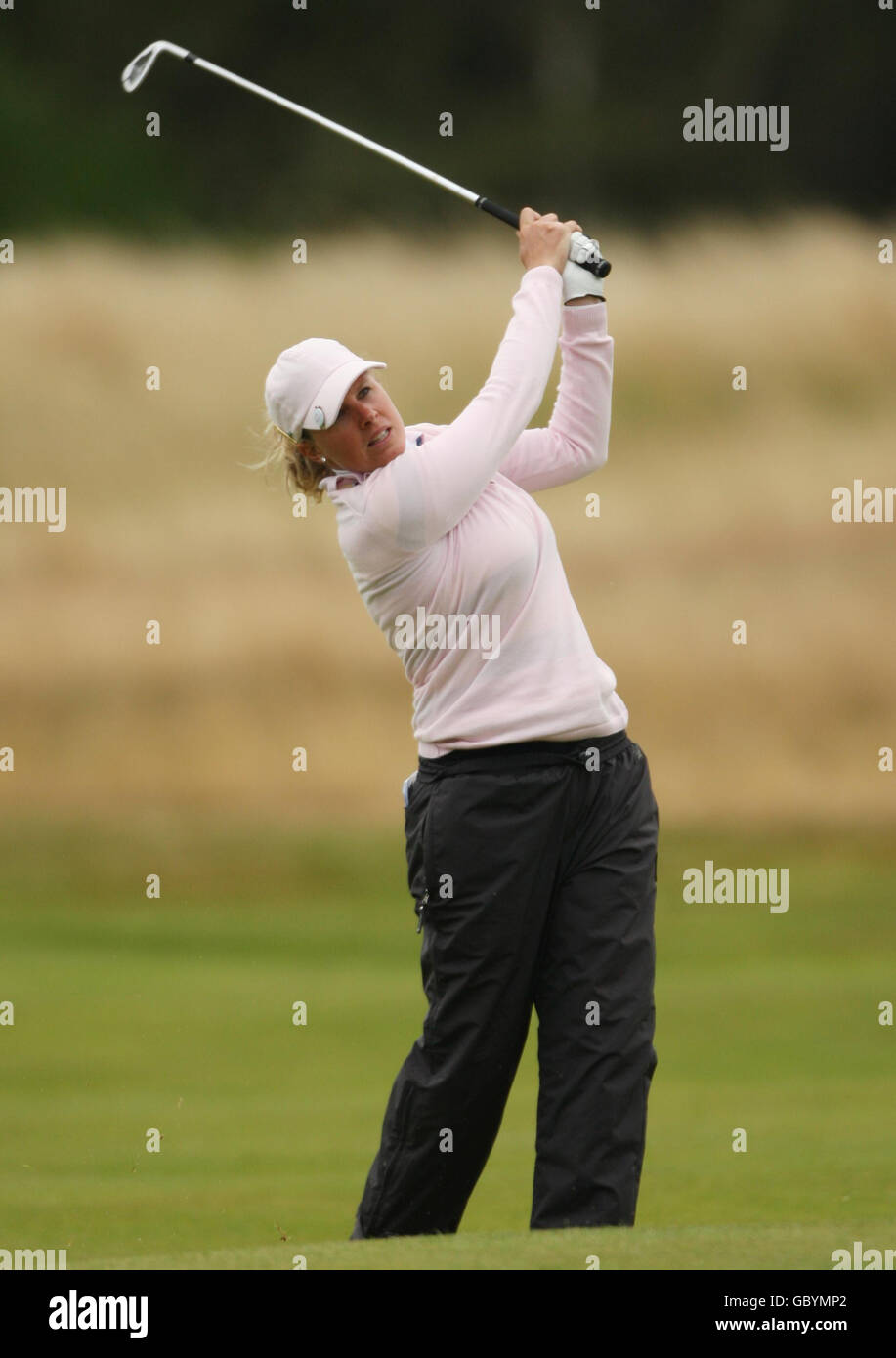 England's Samantha Head plays her 2nd shot on 15th fairway during the ...