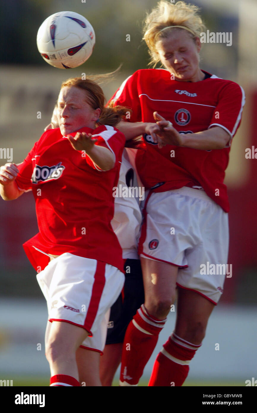 Charlton Athletic's Alexa Hunn and katie Chapman and Bristol City's ...