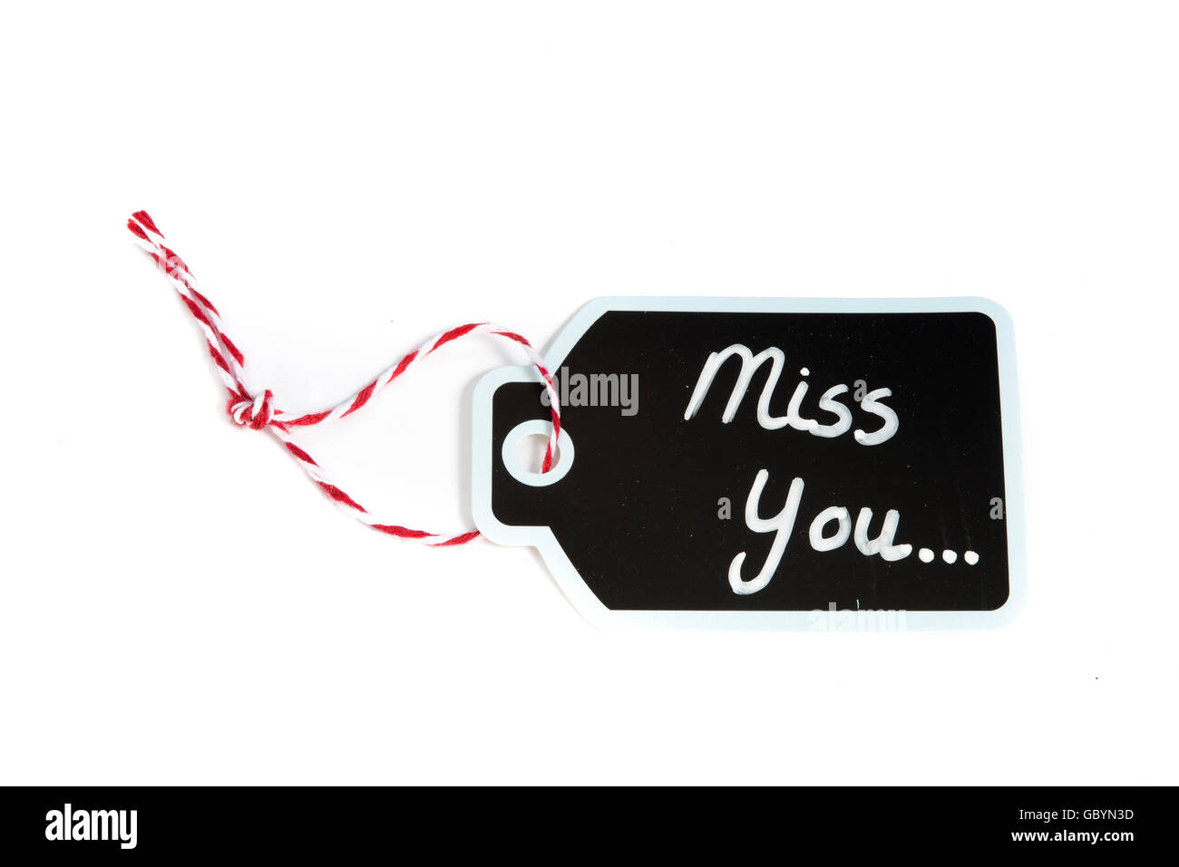 tag with string and message isolated on white background Stock Photo ...