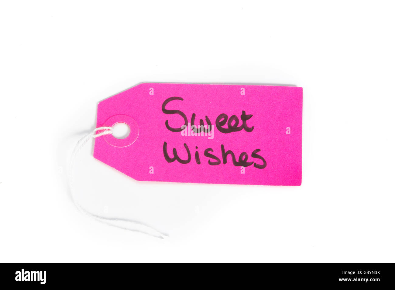 tag with string and message isolated on white background Stock Photo ...