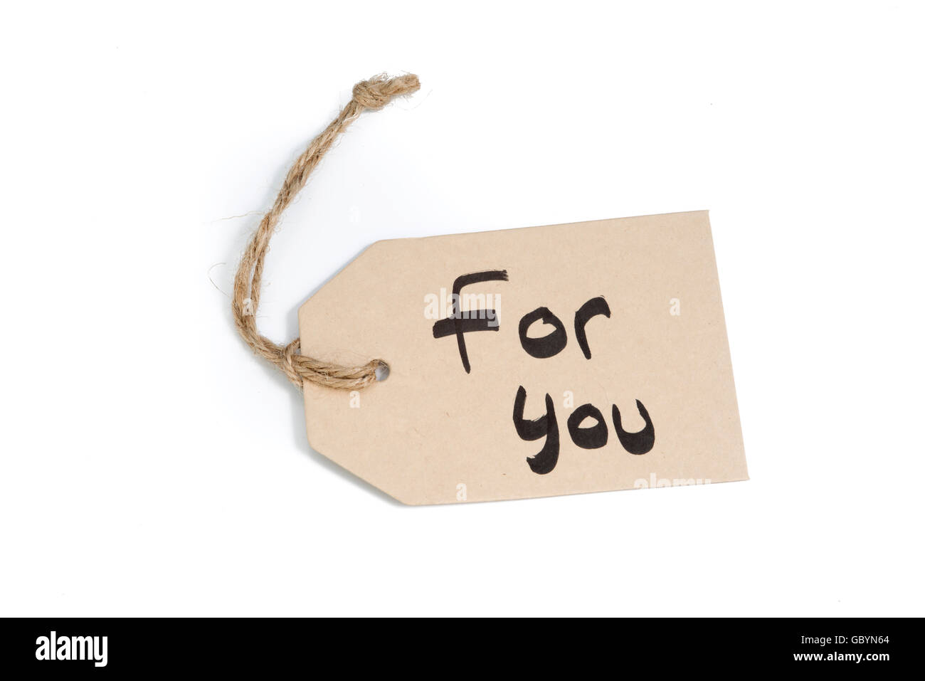 tag with string and message isolated on white background Stock Photo ...