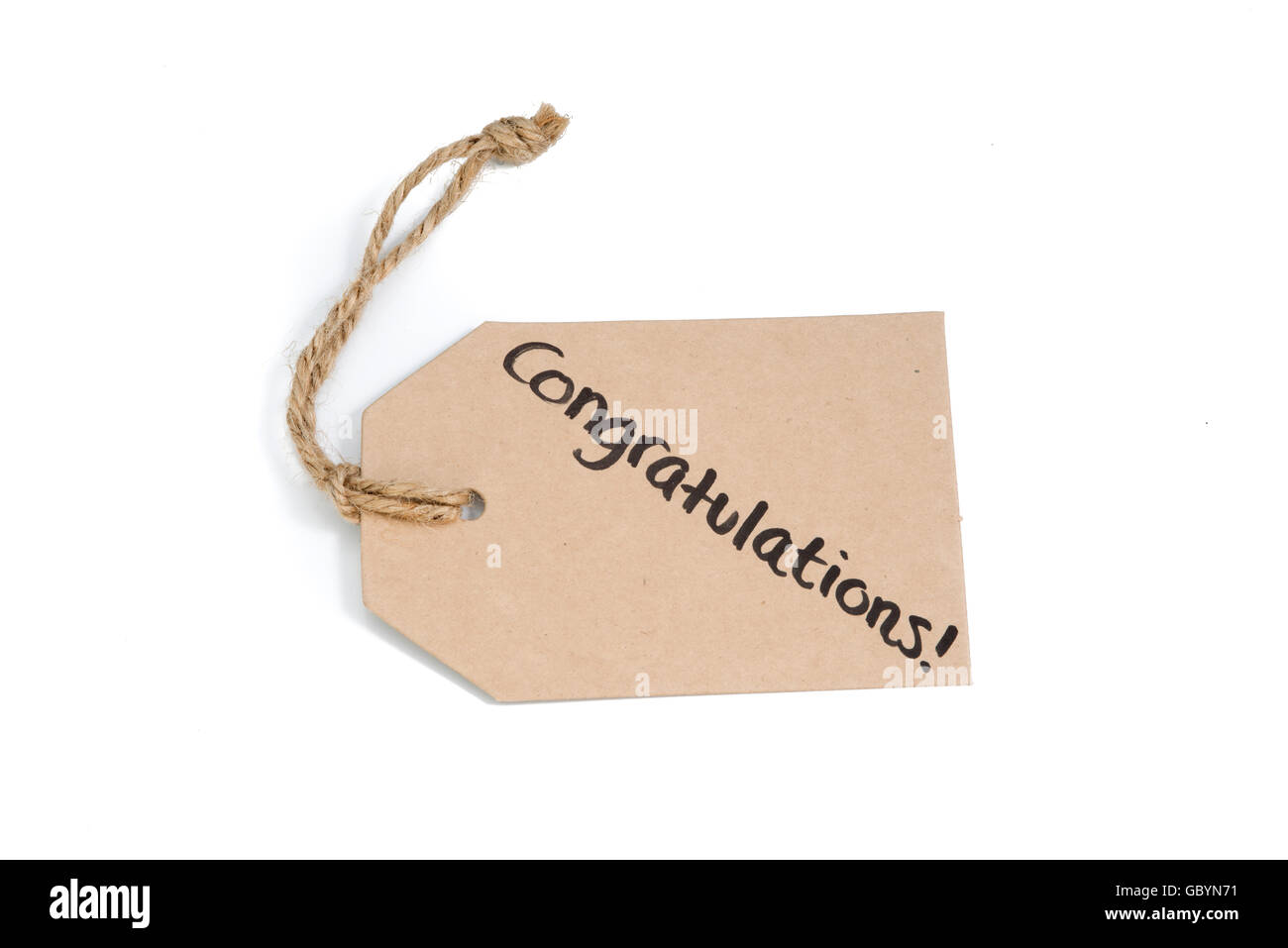 tag with string and message isolated on white background Stock Photo ...