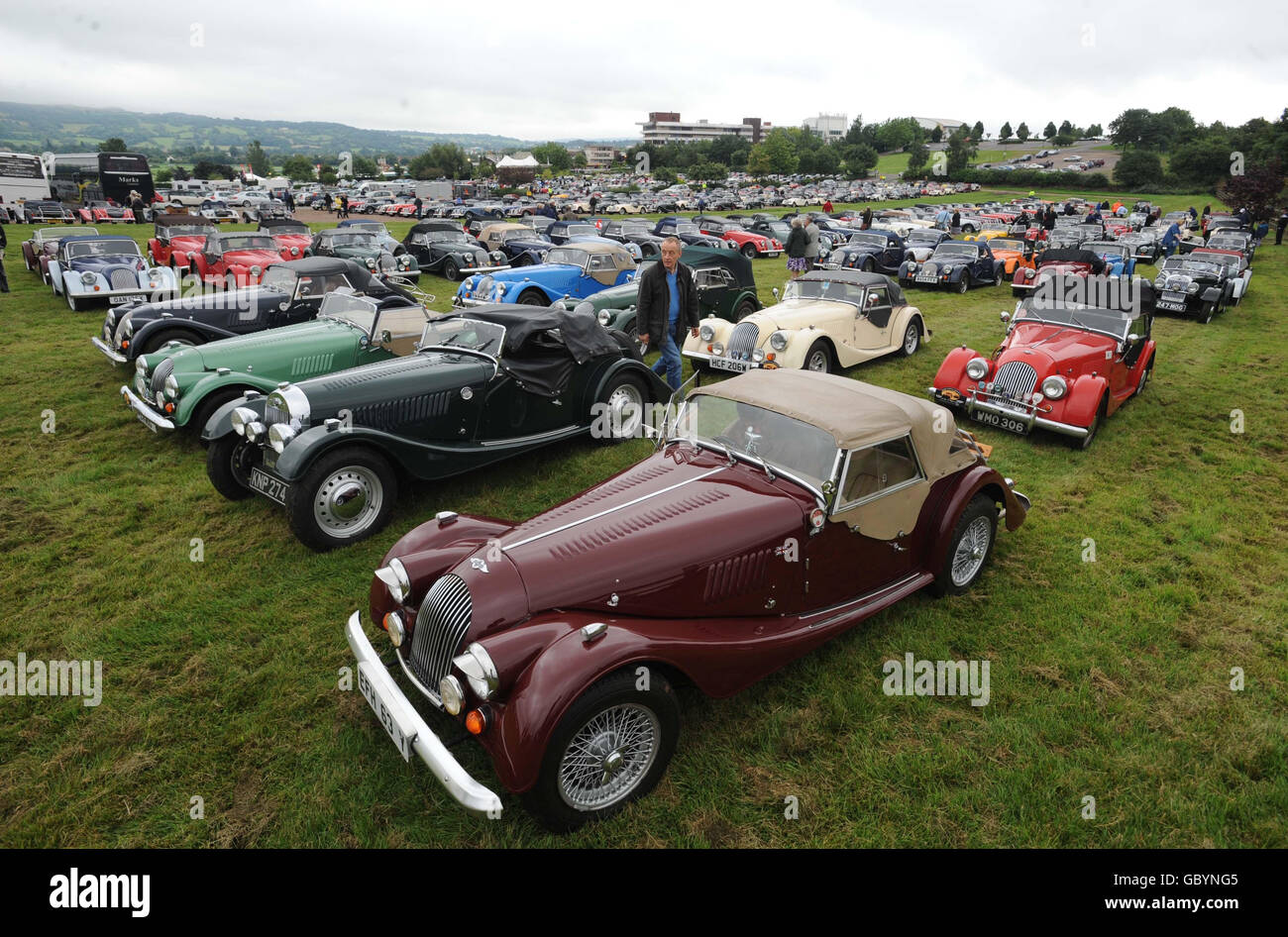 Morgan cars at Cheltenham Racecourse for the Morgan Motor Company's ...