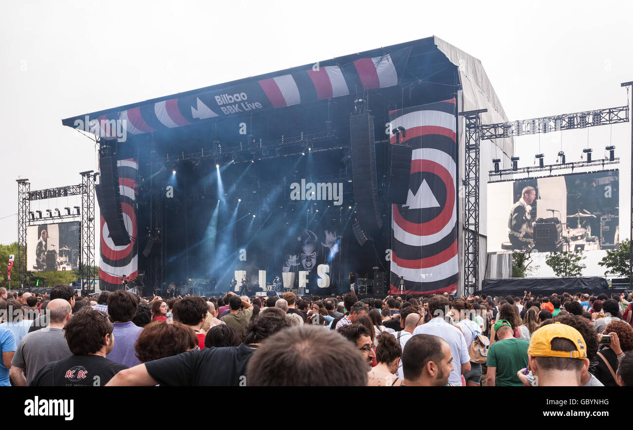 BBK Live 3 day music festival at Bilbao,Basque,Spain Stock Photo - Alamy