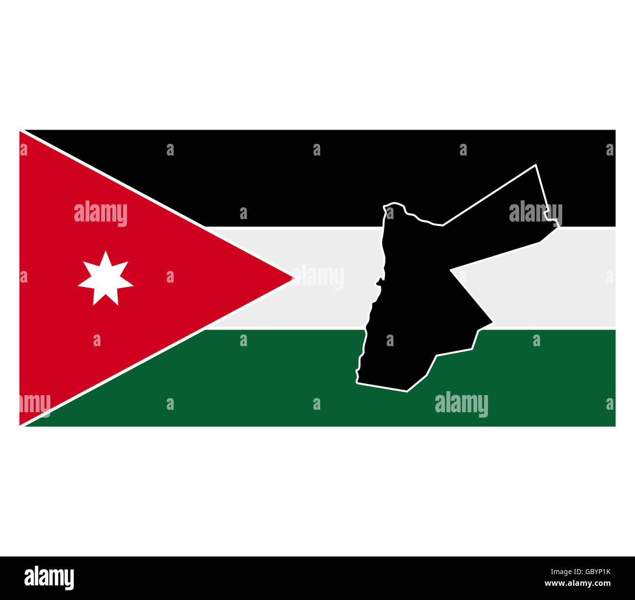 Jordan map flag hashemite Cut Out Stock Images & Pictures - Alamy