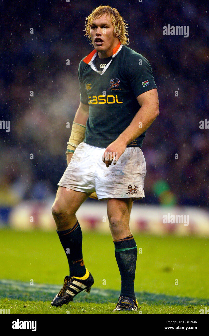 Rugby Union - Investec Challenge - England v South Africa. Schalk ...