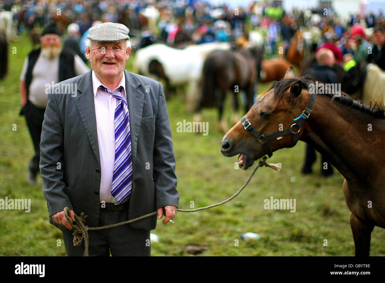 John Sheehan from Banteer, Co.Cork with his horse at the Annual Puck ...