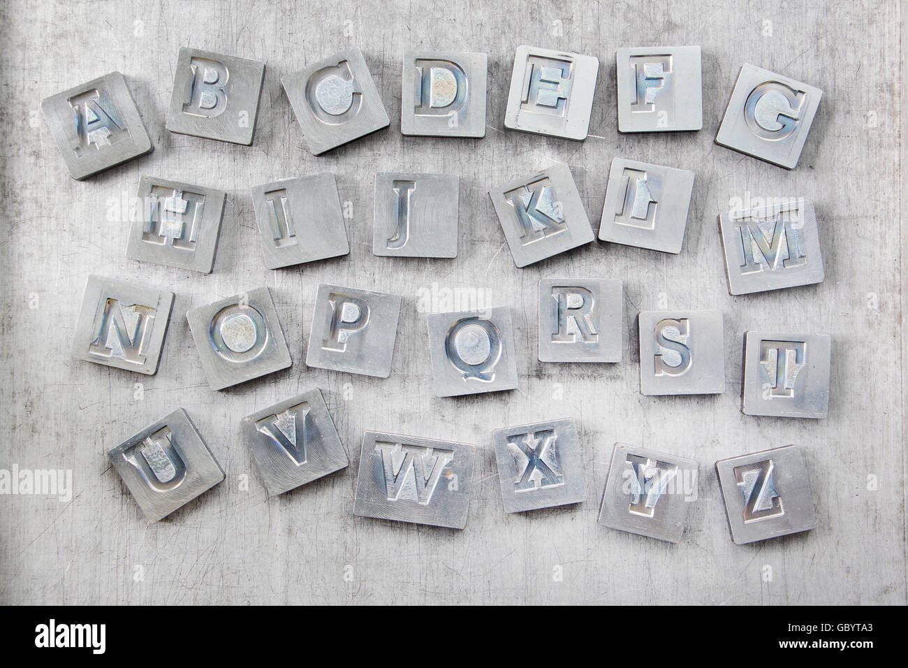 old vintage letters from a vintage press Stock Photo - Alamy