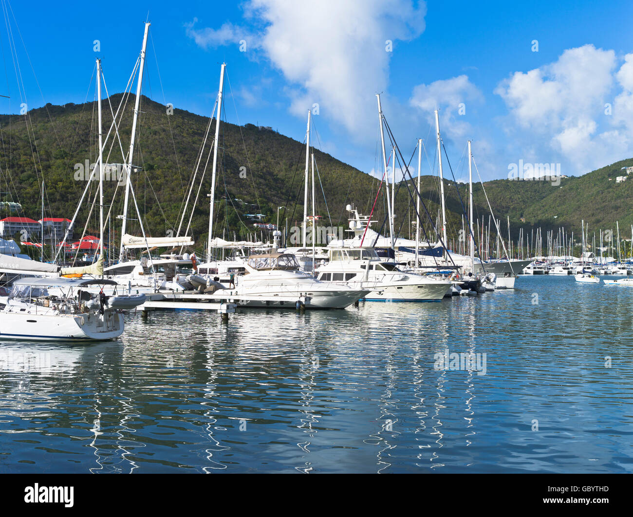 dh Road Town TORTOLA CARIBBEAN Luxury yacht marina anchorage british ...