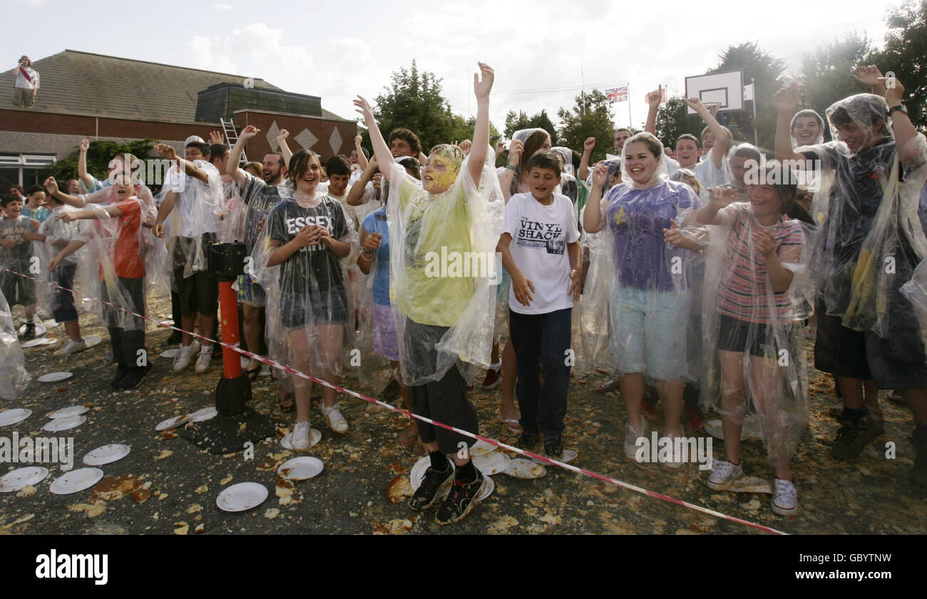 Custard pie fight hi-res stock photography and images - Alamy