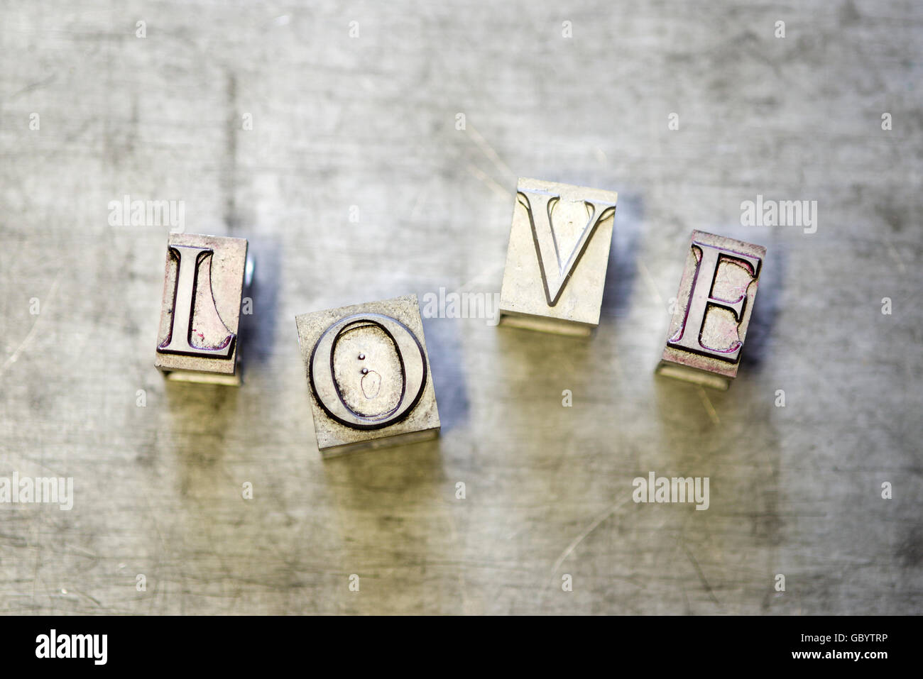 vintage letters from vintage press on vintage background Stock Photo ...