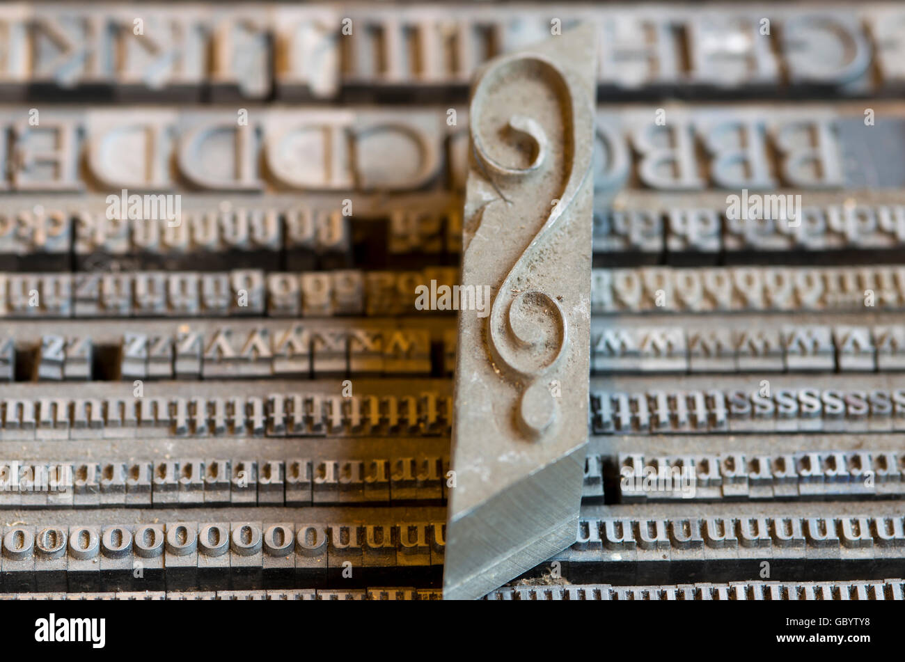 vintage letters from vintage press on vintage background Stock Photo ...