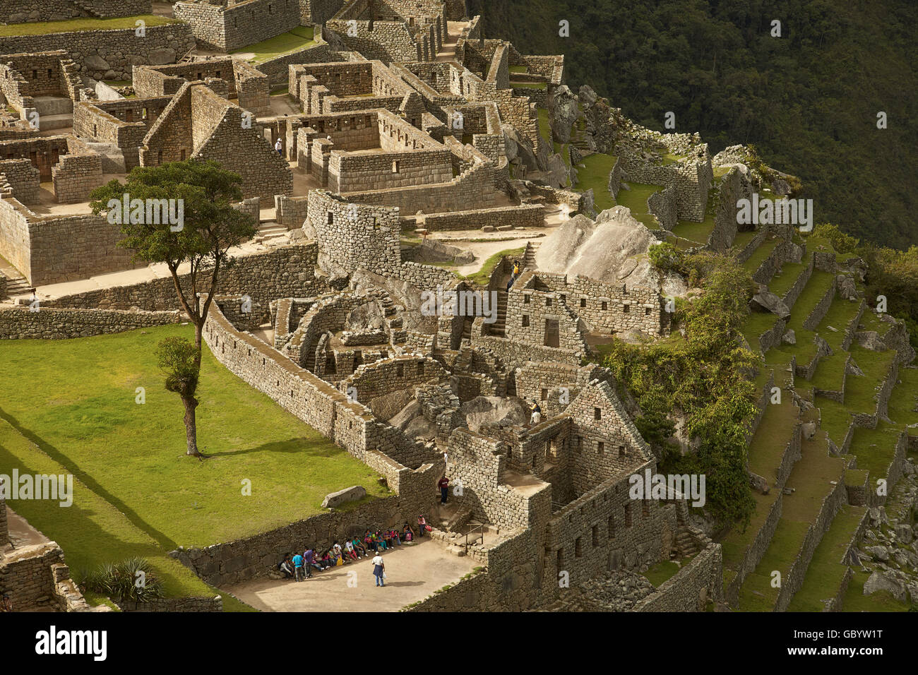 People Visiting Lost Incan City of Machu Picchu near Cusco in Peru ...
