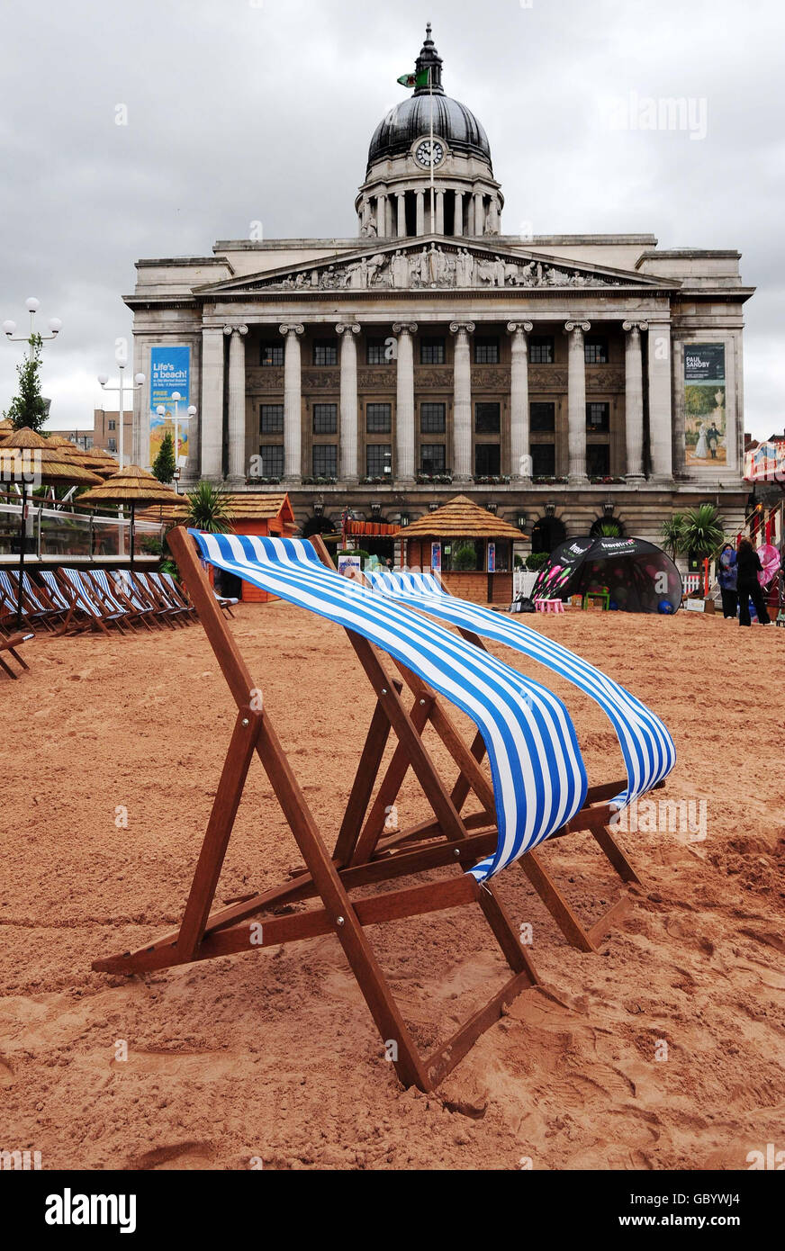 Nottingham's city centre beach Stock Photo - Alamy