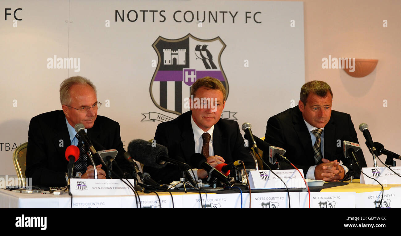 Notts County's new Director of Football Sven Goran Eriksson (left ...