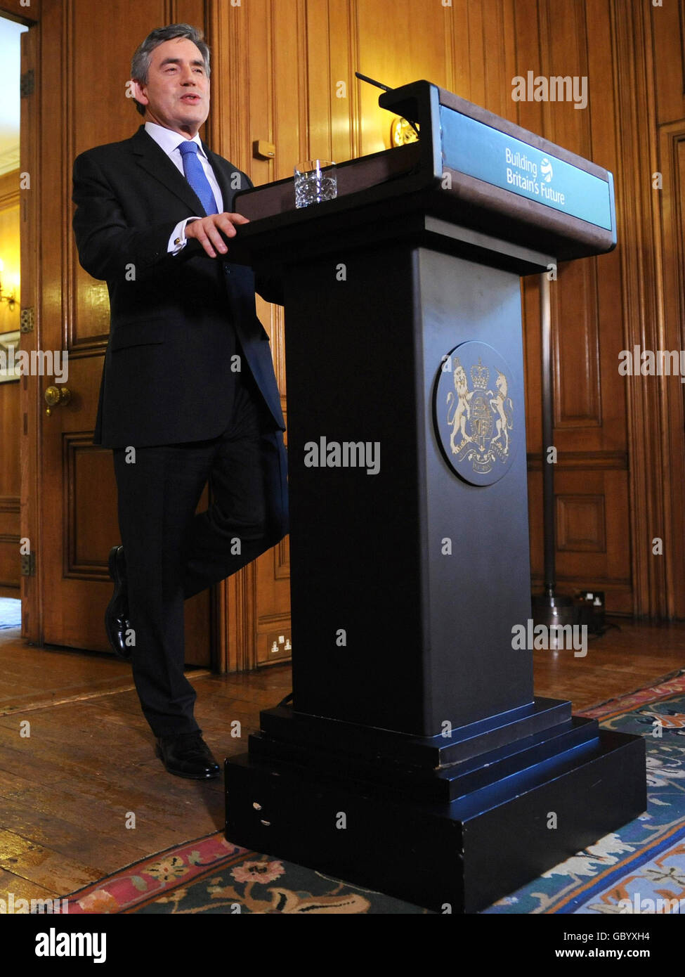 Prime Minister Gordon Brown holds his monthly press conference in ...