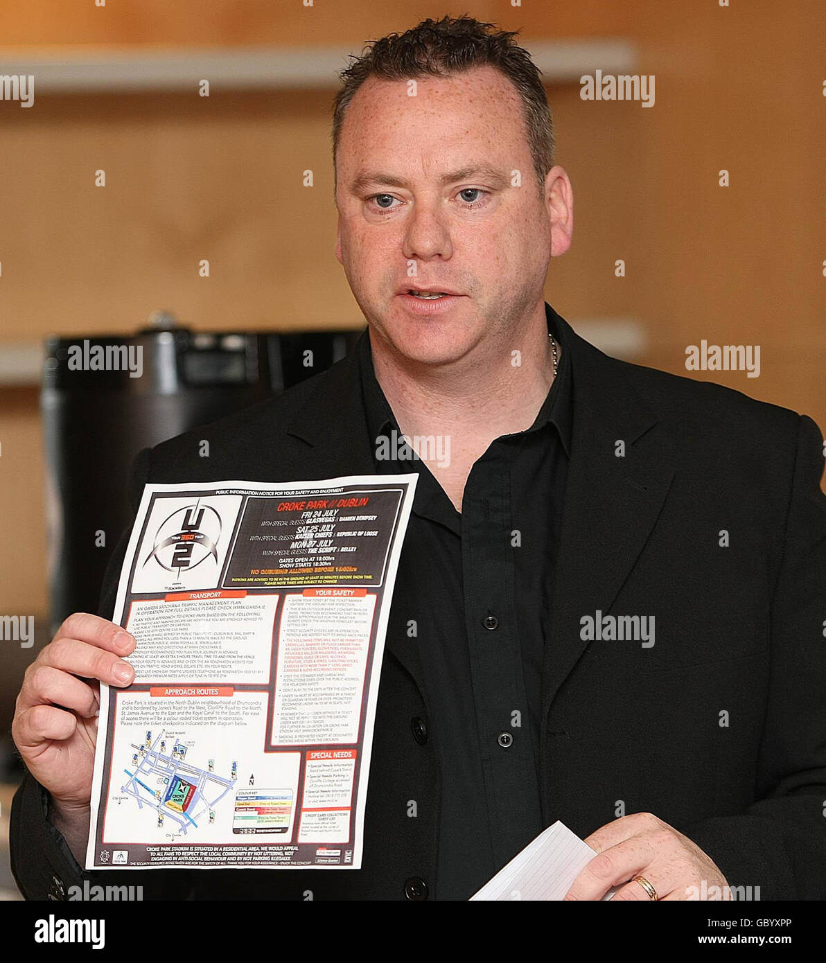 Justin Green of MCD speaks to the media as final plans and touches are ...