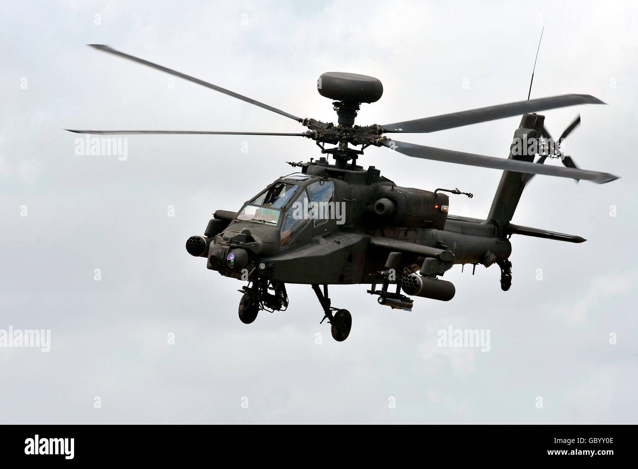 An Army Air Corps Apache Attack Helicopter flying during 11 Light ...