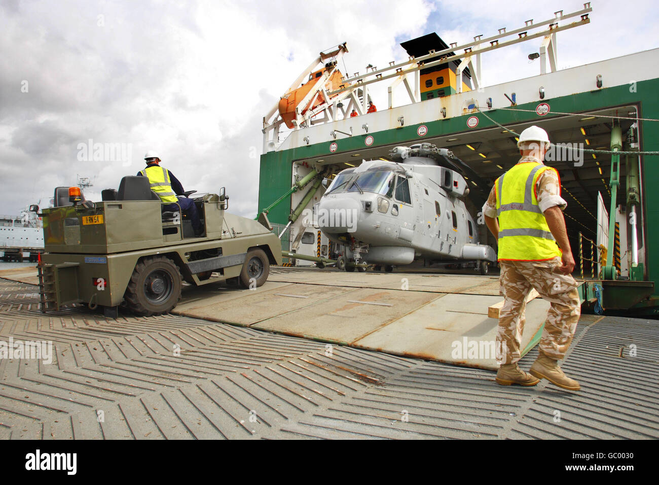 Logistics ship Anvil Point docks Stock Photo - Alamy