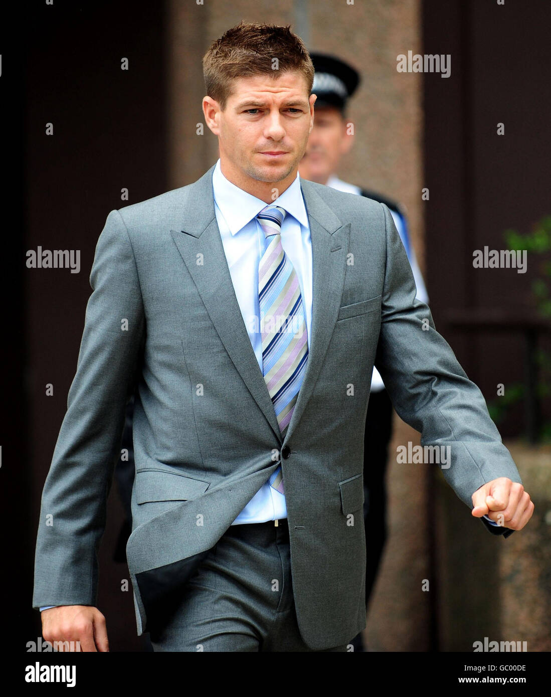 Liverpool FC footballer Steven Gerrard leaves Liverpool Crown Court ...
