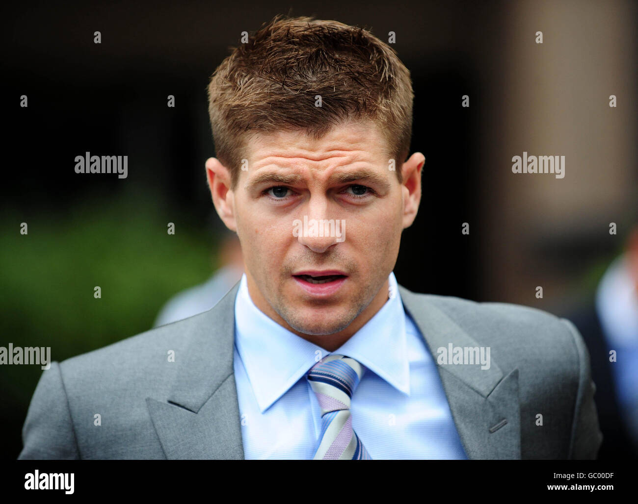 Liverpool FC footballer Steven Gerrard leaves Liverpool Crown Court ...