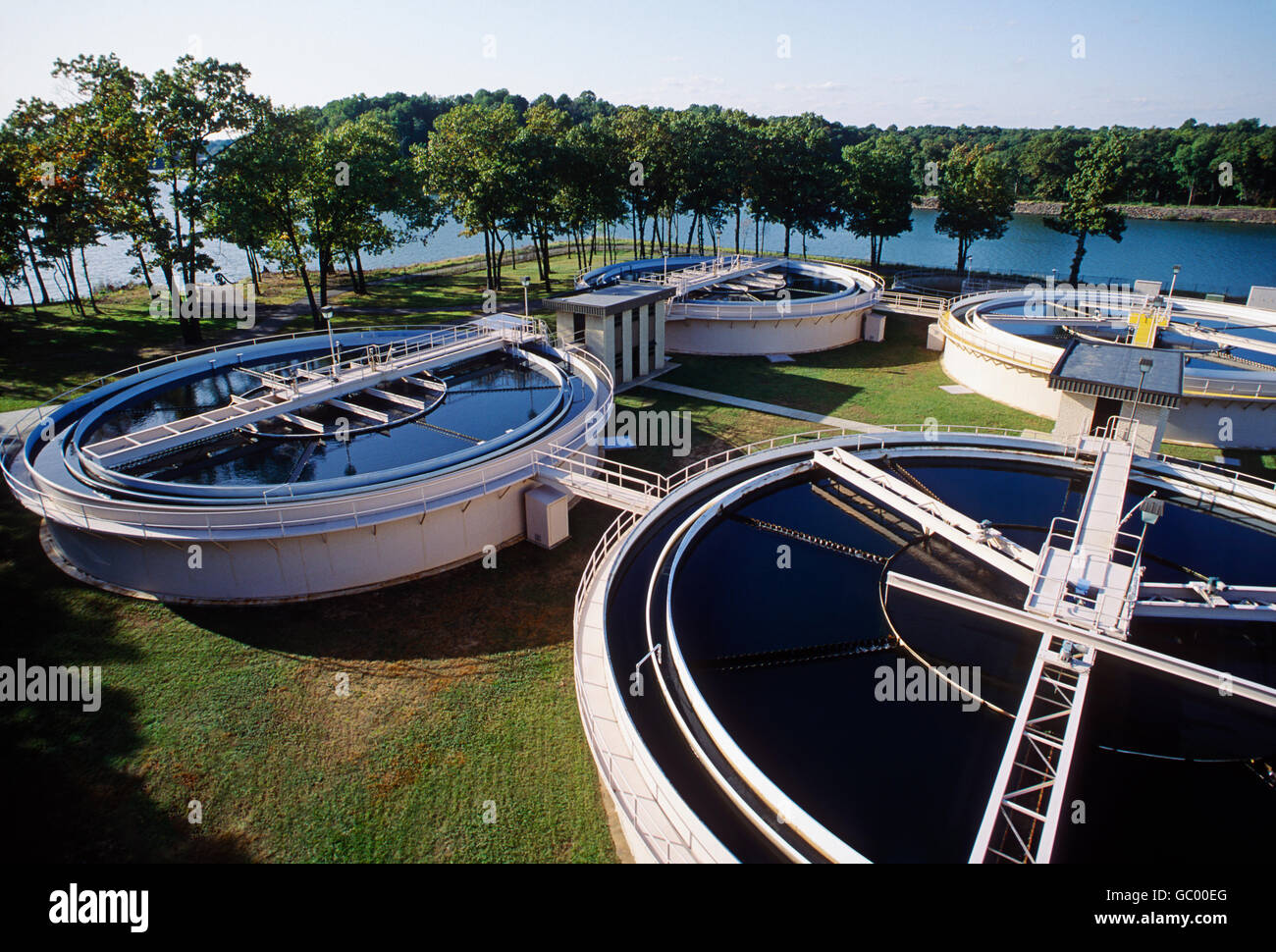 Industrial water treatment aerial view hi-res stock photography and ...