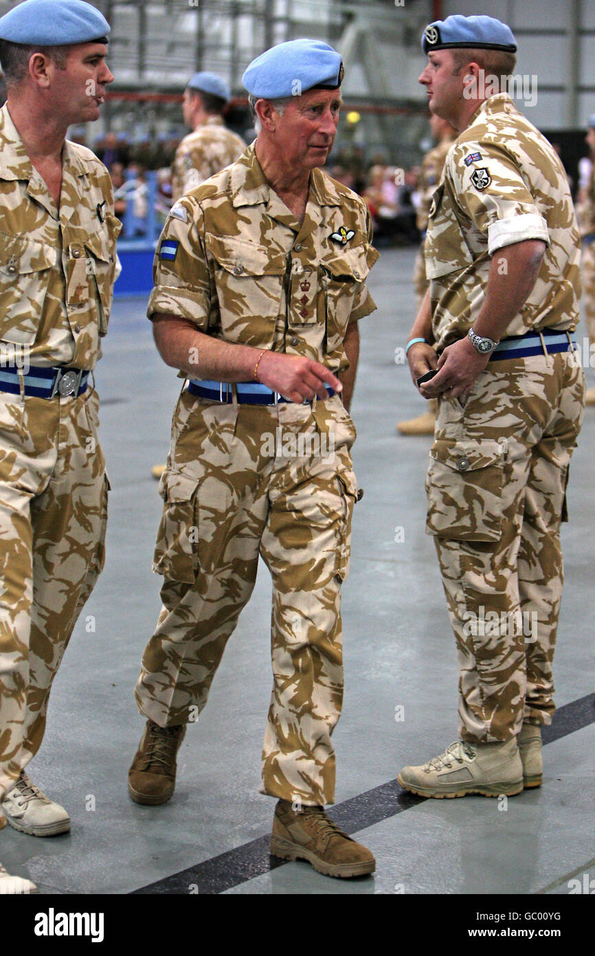 The Prince of Wales, Colonel in Chief the Army Air Corps, presents ...