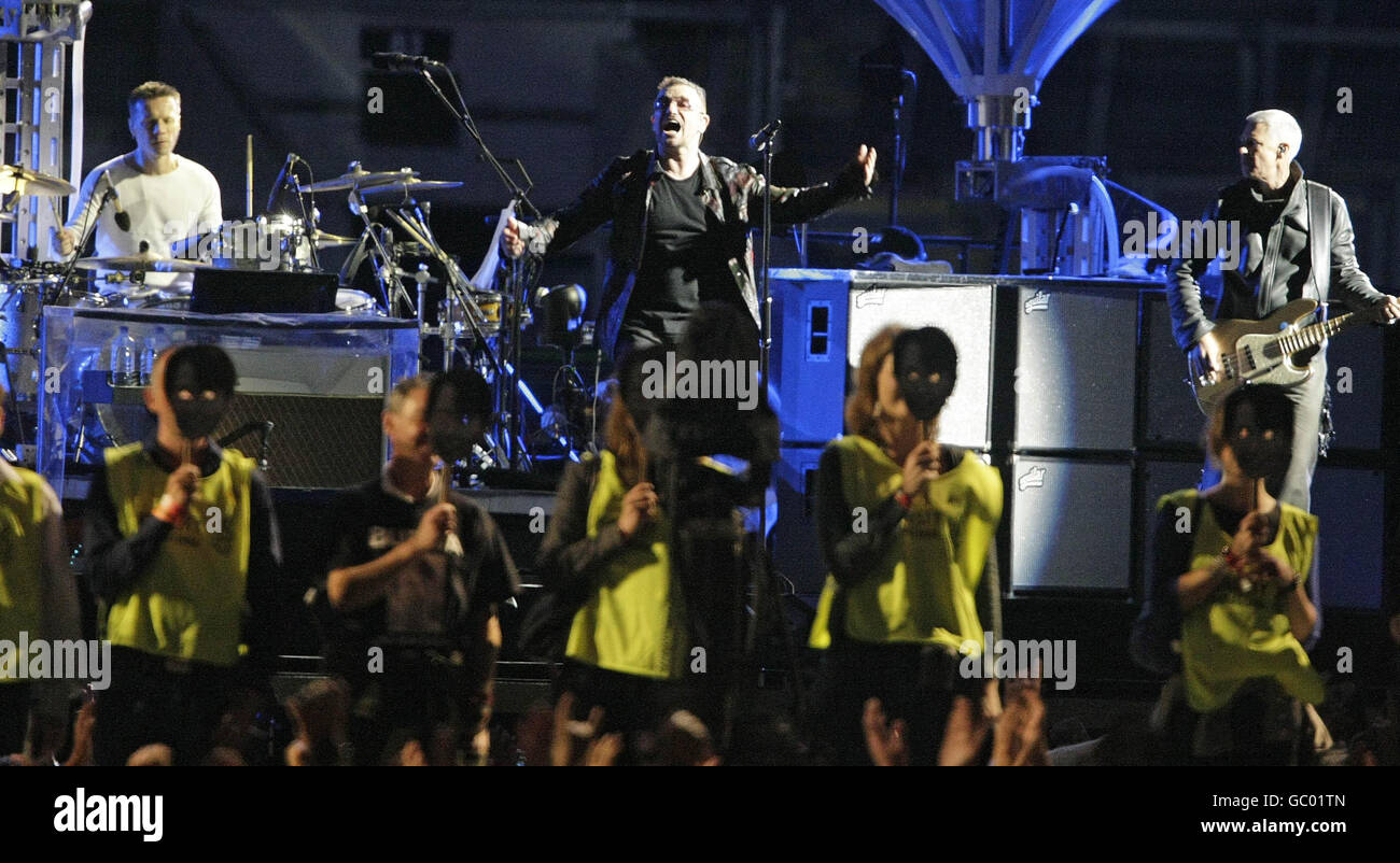 U2 in concert - Dublin Stock Photo - Alamy