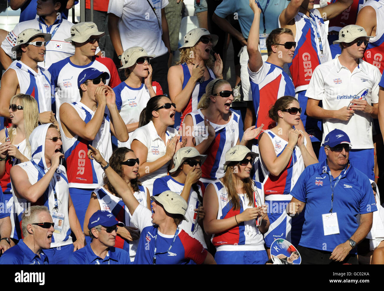 Swimmer celebrating win sports hi-res stock photography and images - Alamy