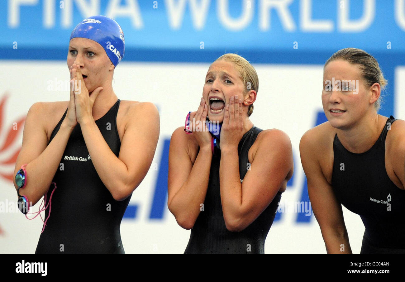 British swimmers from left jazmin carlin hi-res stock photography and ...