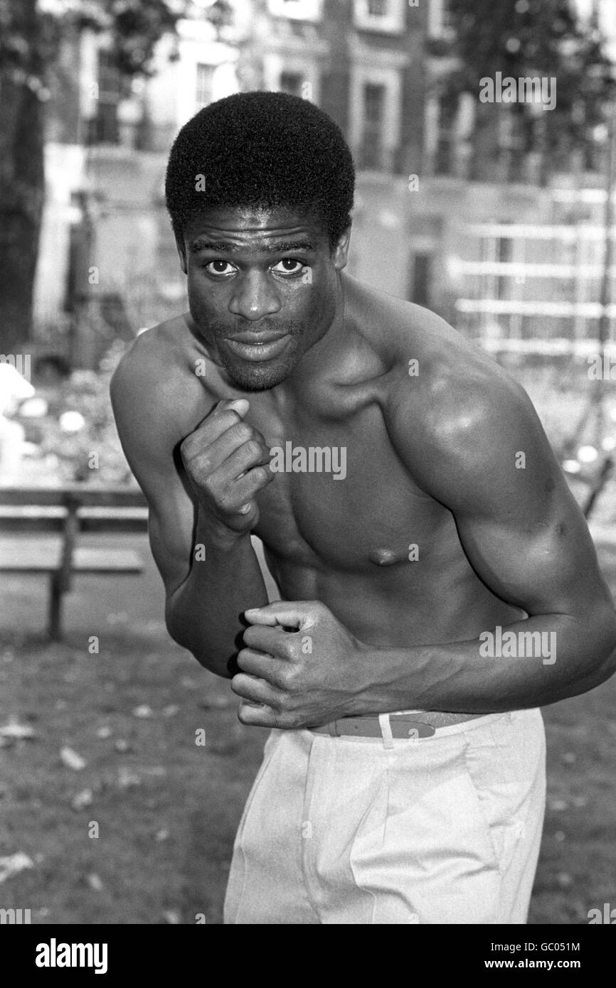 Portrait of British middleweight boxer Errol Christie Stock Photo - Alamy
