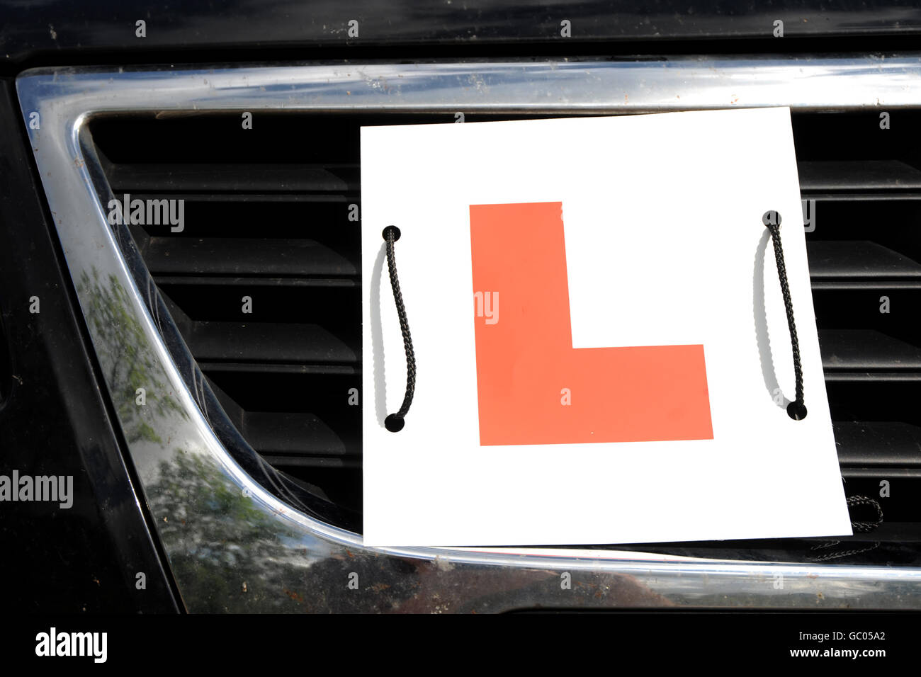 Learner Drivers. L plate on a car Stock Photo - Alamy