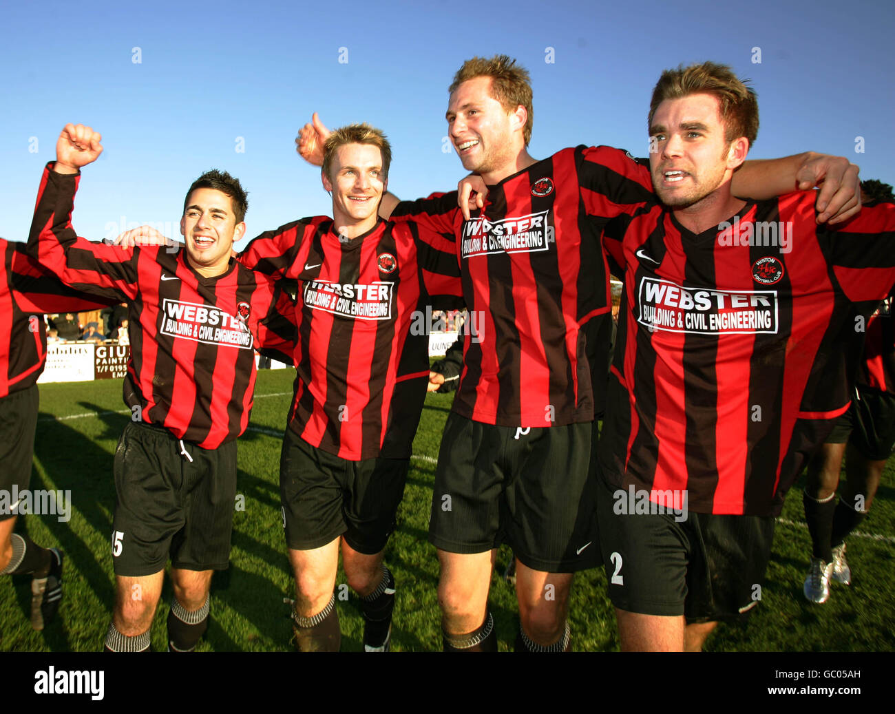 Histon's Erkan Okay, Neil Kennedy, Jamie Barker and Louie Farrington Stock Photo - Alamy