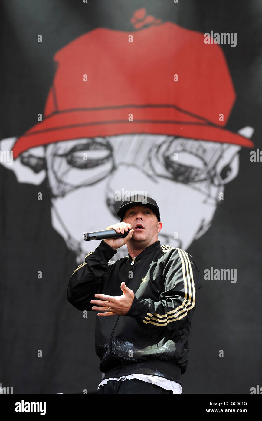 Fred Durst of Limp Bizkit performs live on stage on Day 2 of Sonisphere ...