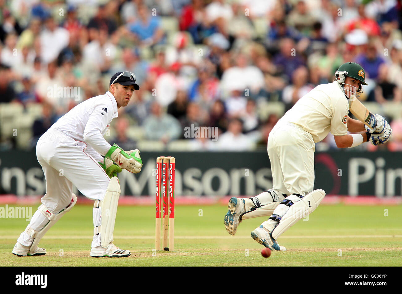 Australias marcus north hits out hi-res stock photography and images ...