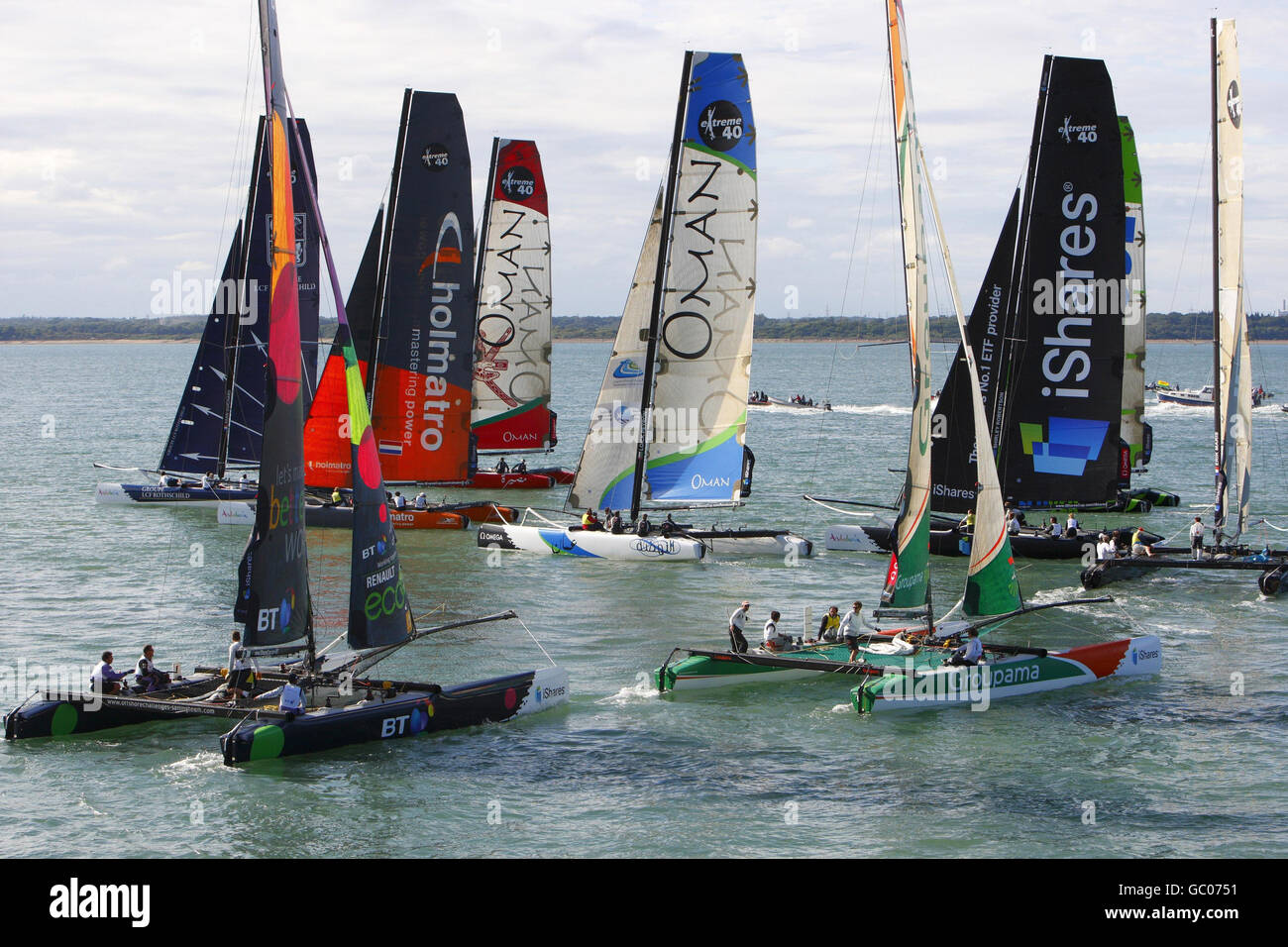 The iShares Cup fleet of Extreme 40 catamarans dial up in preparation ...