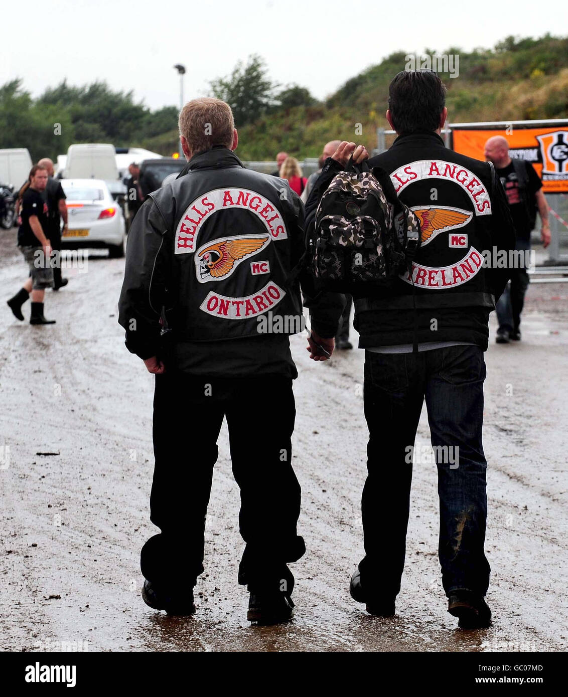 Bikers at the 2009 Bulldog Bash, an event organised by the Hells Angels ...