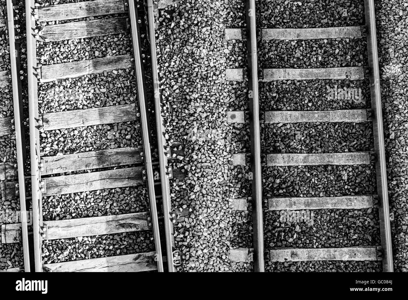 Elevated railway tracks Black and White Stock Photos & Images - Alamy