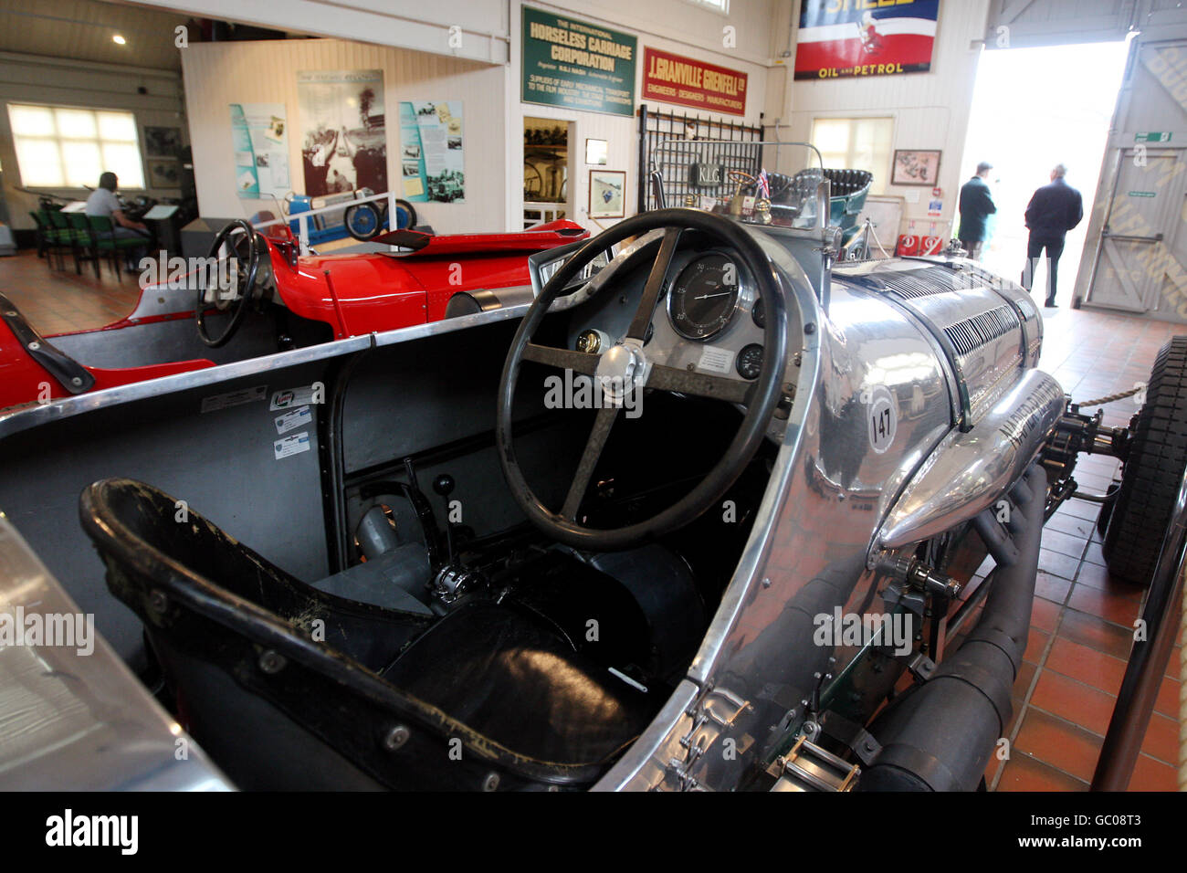 The interior of the Napier-Railton at Brooklands Museum. It was driven ...