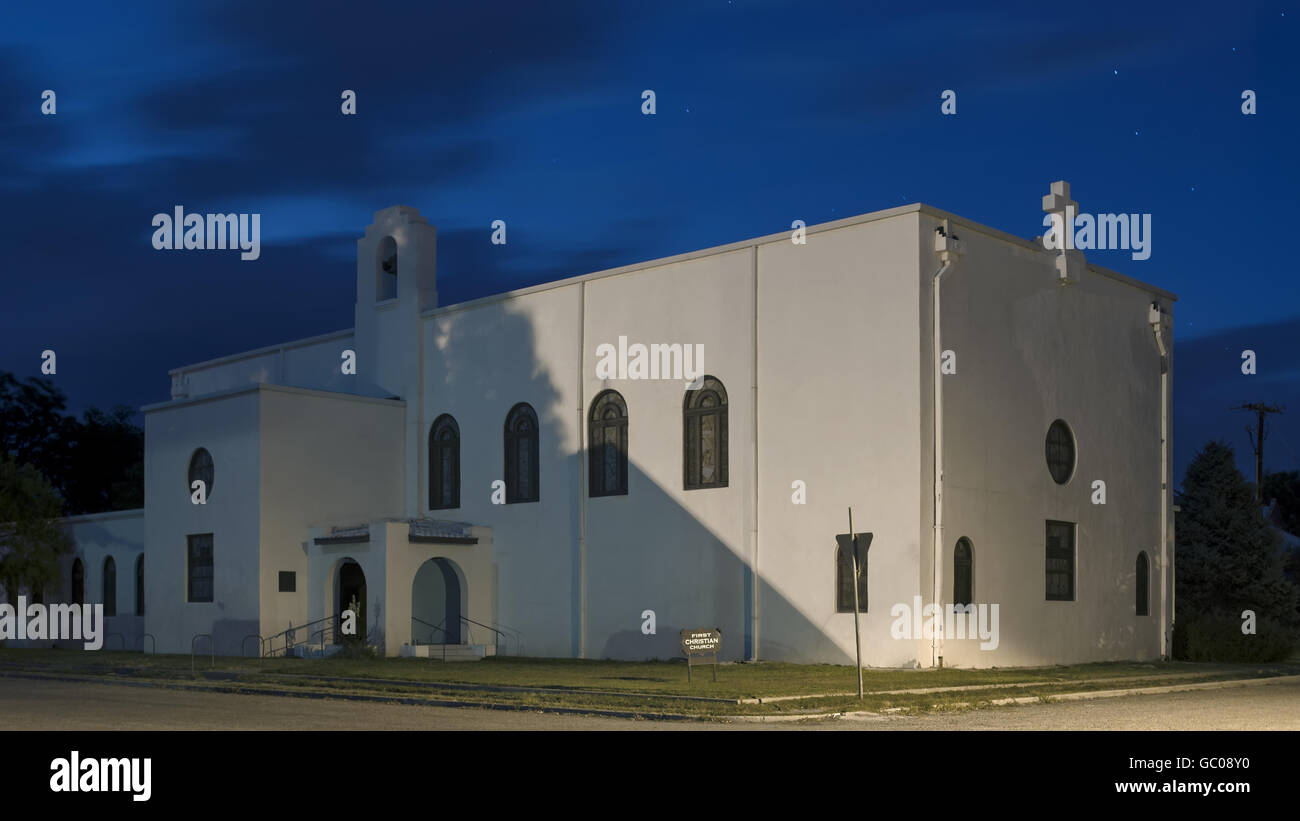 Church building in Marfa, West Texas, a town which is home to the ...