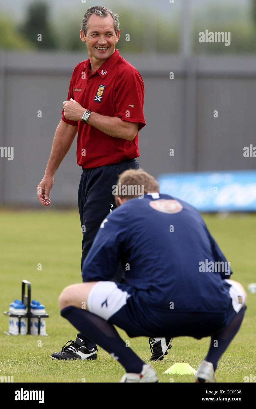 Scotland's manager George Burley during a training session at the ...
