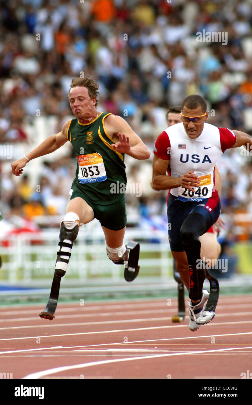 Athletics - Athens Paralympic Games 2004 - Men's T44 100m - Final Stock ...