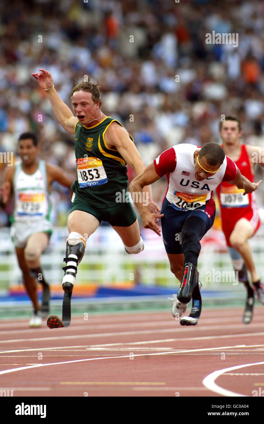Athletics - Athens Paralympic Games 2004 - Men's T44 100m - Final Stock ...