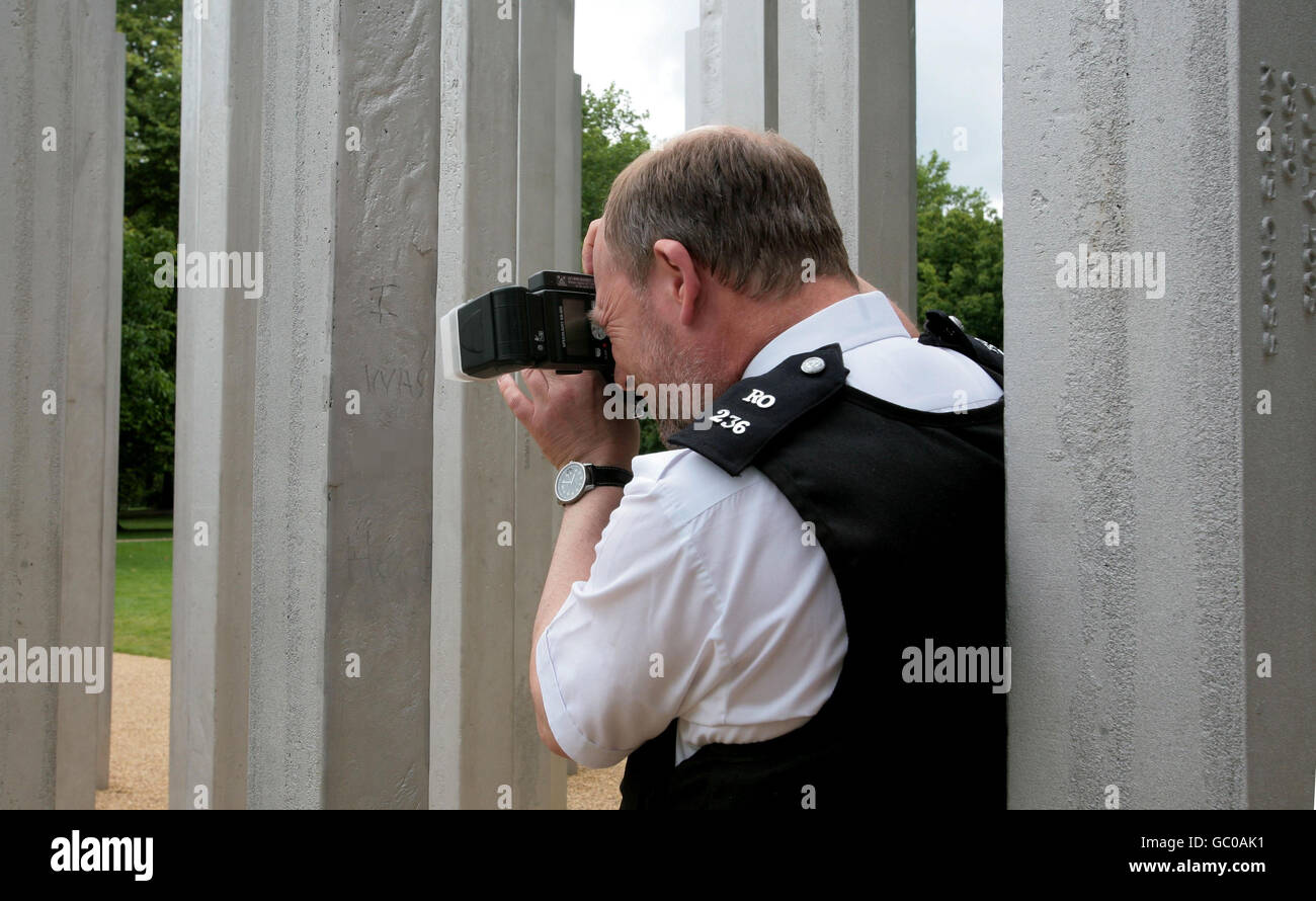 July 7 Memorial defaced Stock Photo - Alamy