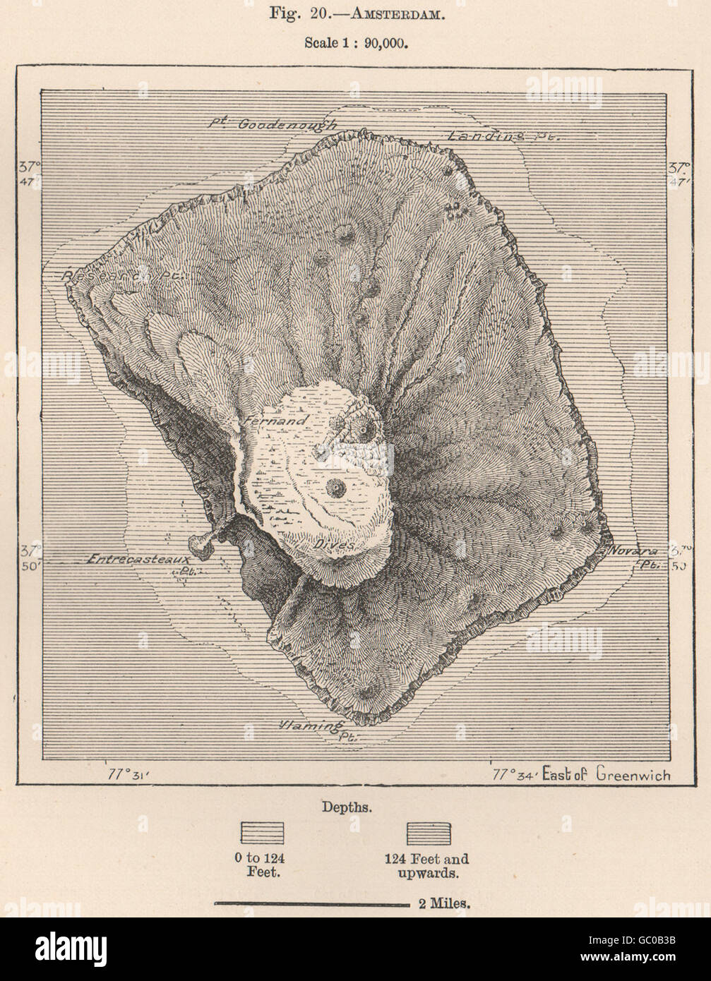 Amsterdam Island Map