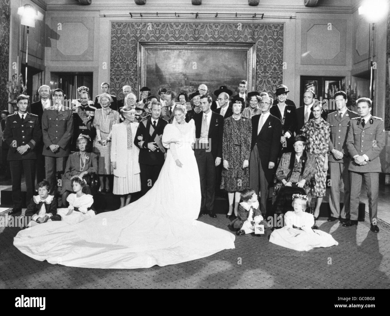 Princess Astrid of Belgium and Archduke Lorenz of Austria during their ...