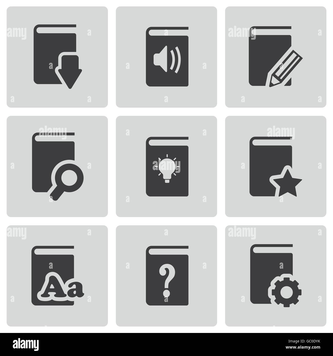 Dictionary black web icon Stock Vector Images - Alamy